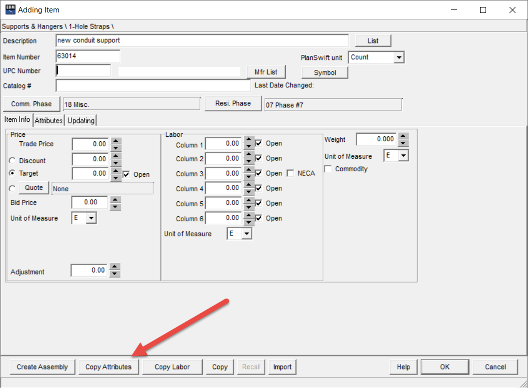 How to add item selections to the takeoff screen drop menus – Vision ...